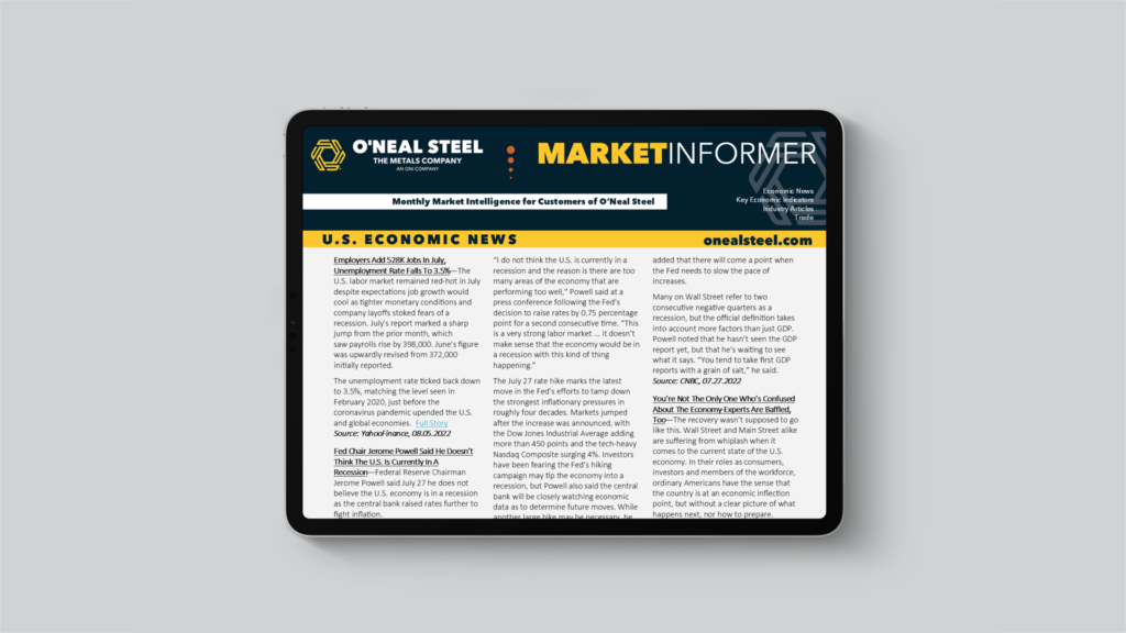 June 2026 Market Informer | O'Neal Steel